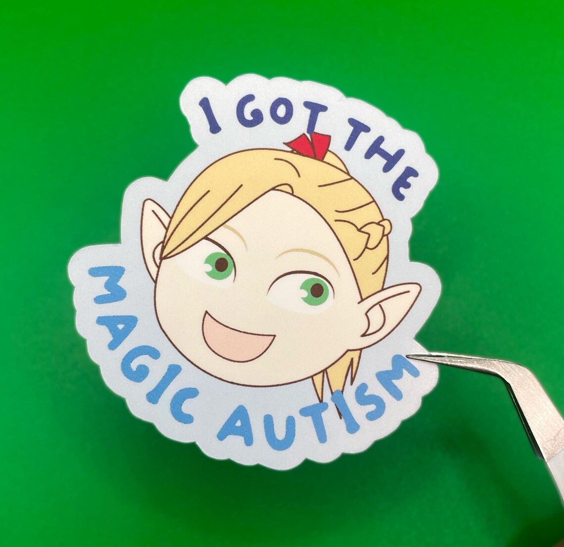 Delicious in Dungeon Marcille I Got the Magic Autism 2" Sticker Glossy ...
