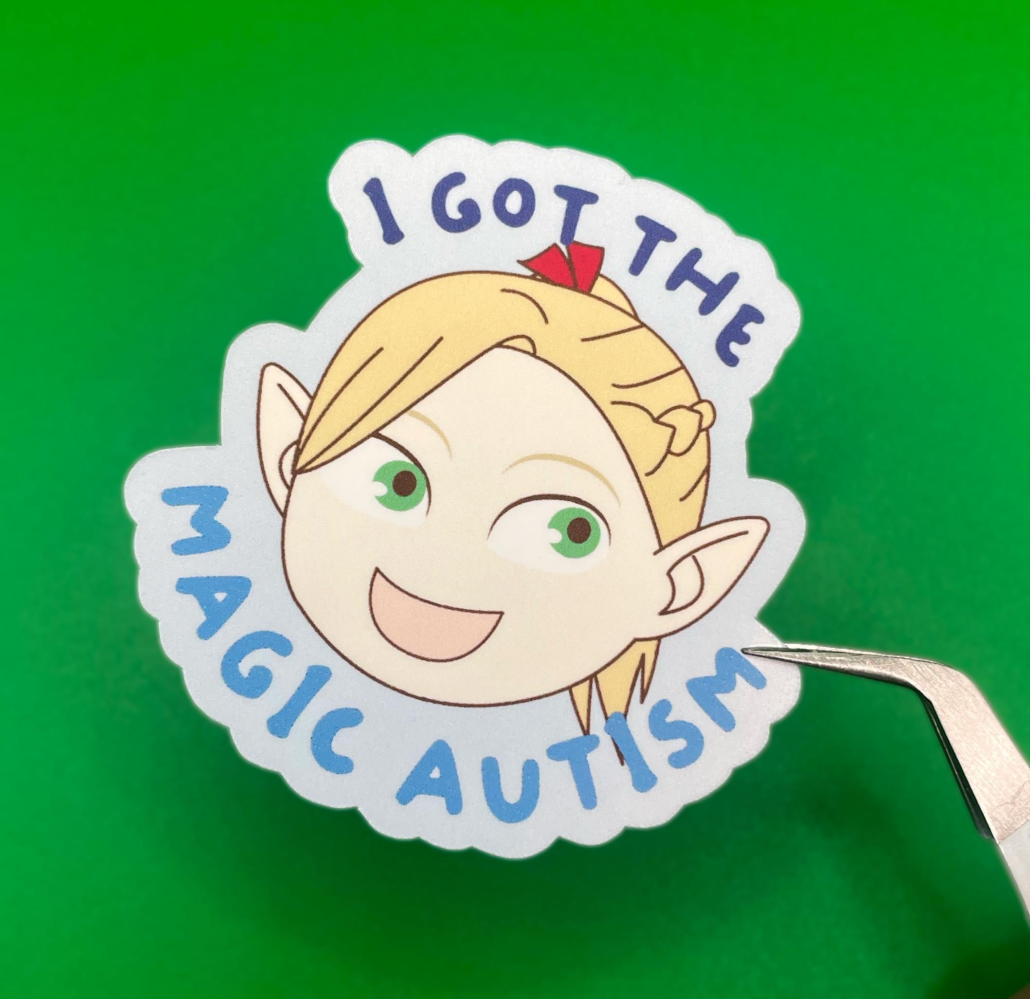 Delicious in Dungeon Marcille I Got the Magic Autism 2" Sticker Glossy ...