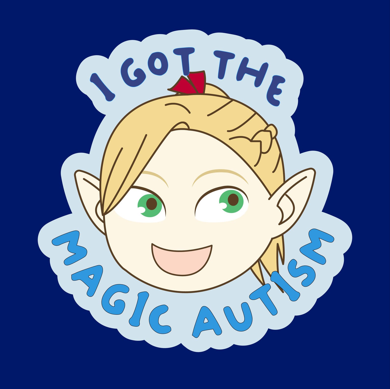 Delicious in Dungeon Marcille I Got the Magic Autism 2" Sticker Glossy ...