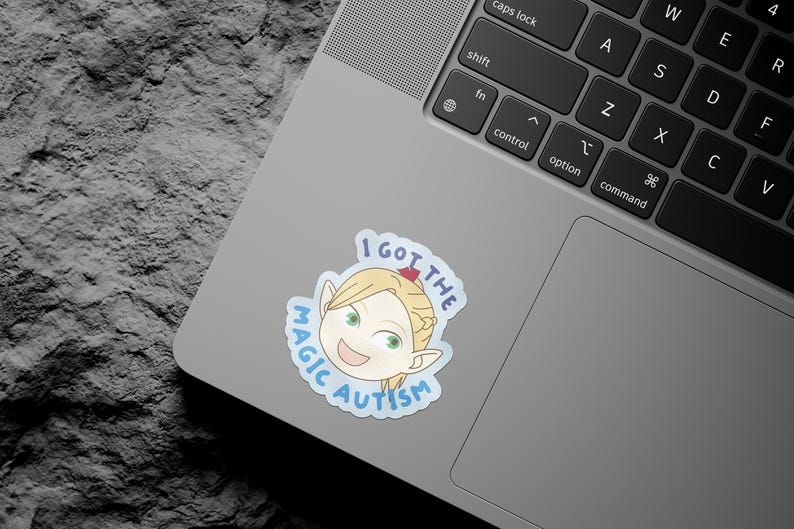 Delicious in Dungeon Marcille I Got the Magic Autism 2" Sticker Glossy ...
