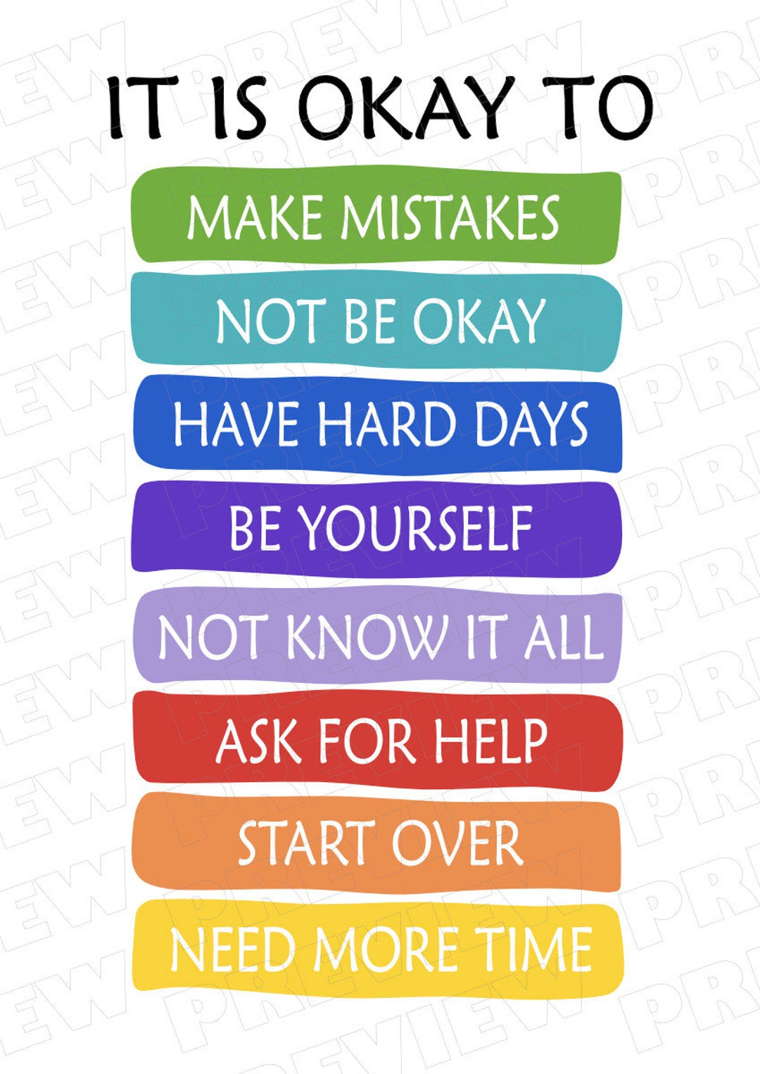 Poster "it is Okay To" (A3 Printable Digital Files) - Etsy