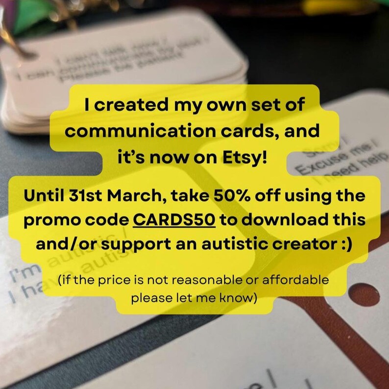 Sam's Communication Cards - Etsy
