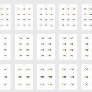 Rainbow Infinity Symbol (sam) 30mm-58mm Badge Template Printouts (A4 ...