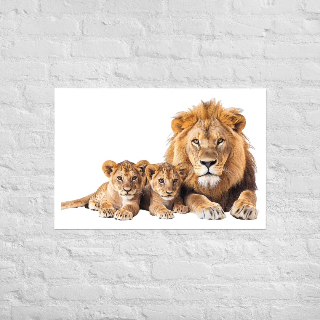 Poster Printable Lion Wall Art, Nursery Wall Decor, Lion Painting ...