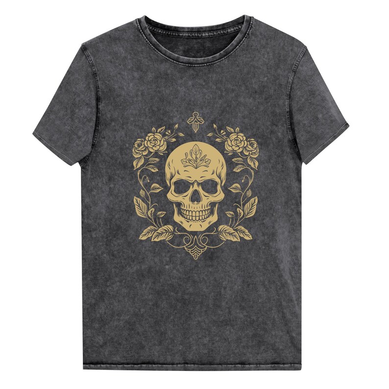 Denim T-shirt Skeleton Ripping Rib Cage Vintage 90s Graphic T-shirt ...