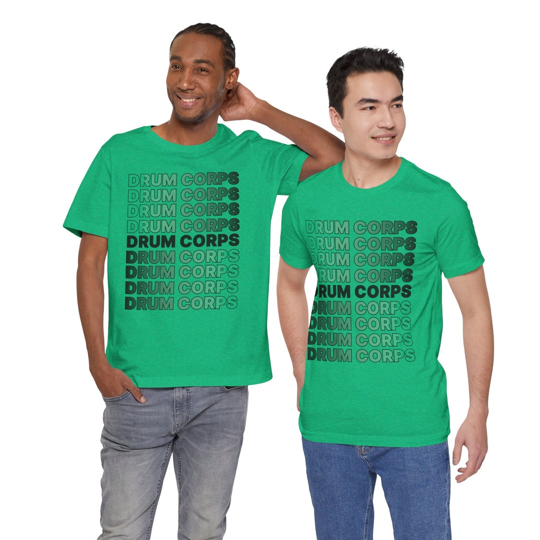 Drum Corps T-shirt, Gradient Drum Corps Tee, Colorful Drum Corps Shirt ...