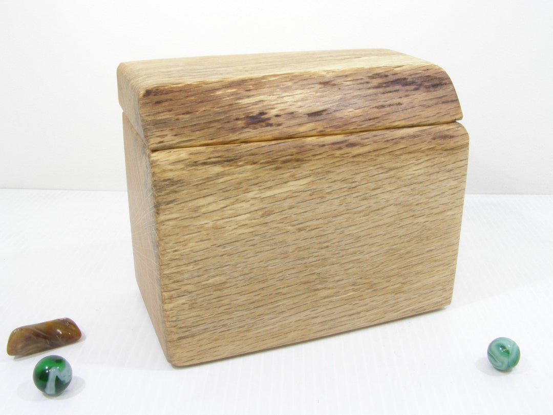 Live Edge Black Oak Box (30 Cu. In.) Wood Urn, Pet Urn, Cremation Urn ...