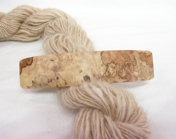 Large Wood Barrette Maple Burl Lifetime Guarantee NO GLUE - Etsy