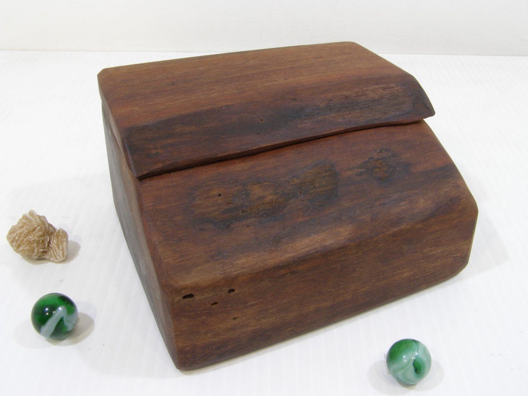Black Walnut Live Edge Box (16 Cu. In.), Wood Jewelry Box, One of a ...