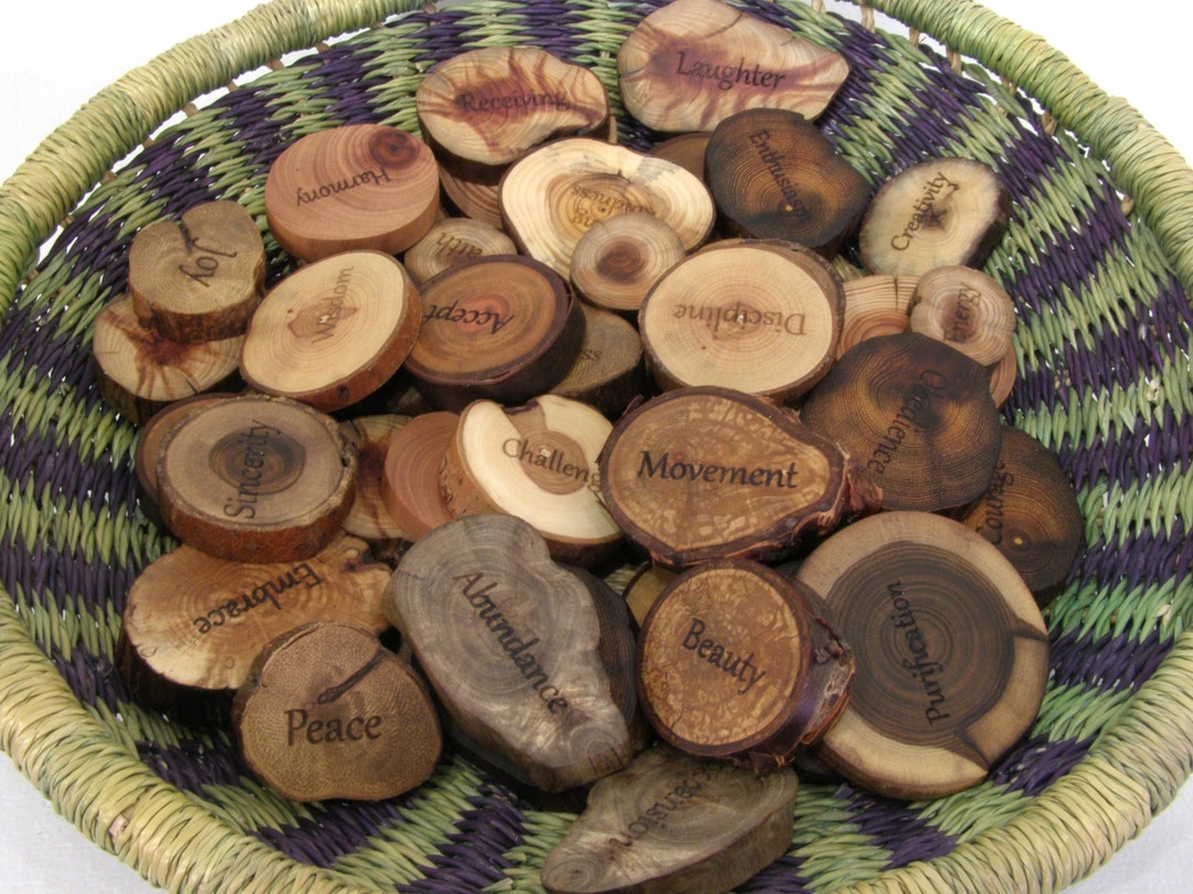 One Positive Affirmation Wood Token for Personalized Daily Inspiration ...