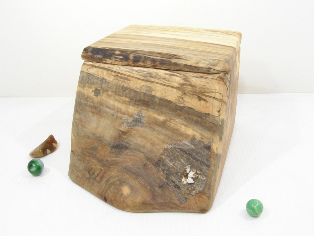 Live Edge Maple Box (44 Cu. In.) Wood Urn, Pet Urn, Cremation Urn ...