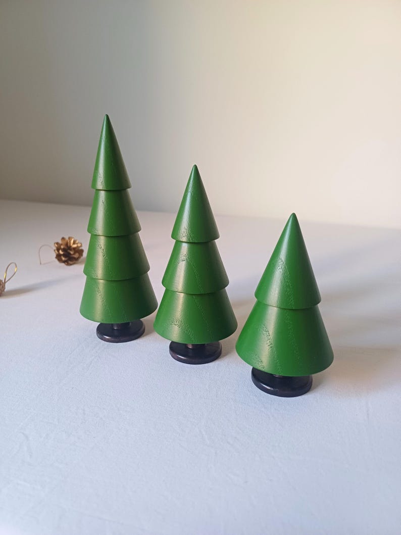 Wooden Christmas Trees Table Holiday Decor for Home Handmade Wooden ...