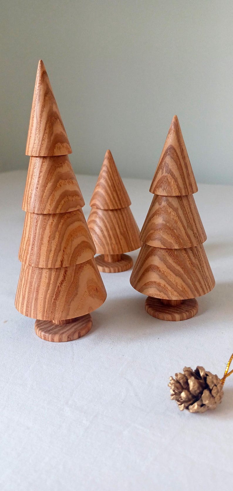 Wooden Christmas Trees Table Holiday Decor for Home Handmade Wooden ...