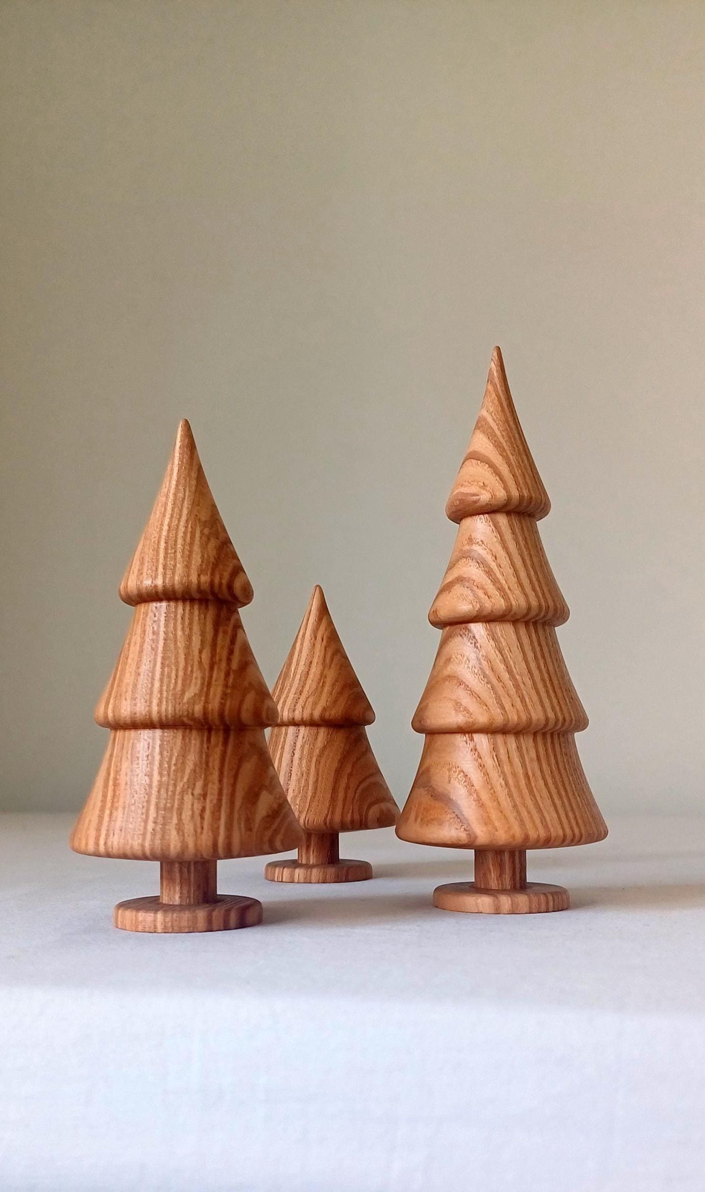 Wooden Christmas Trees Table Holiday Decor for Home Handmade Wooden ...