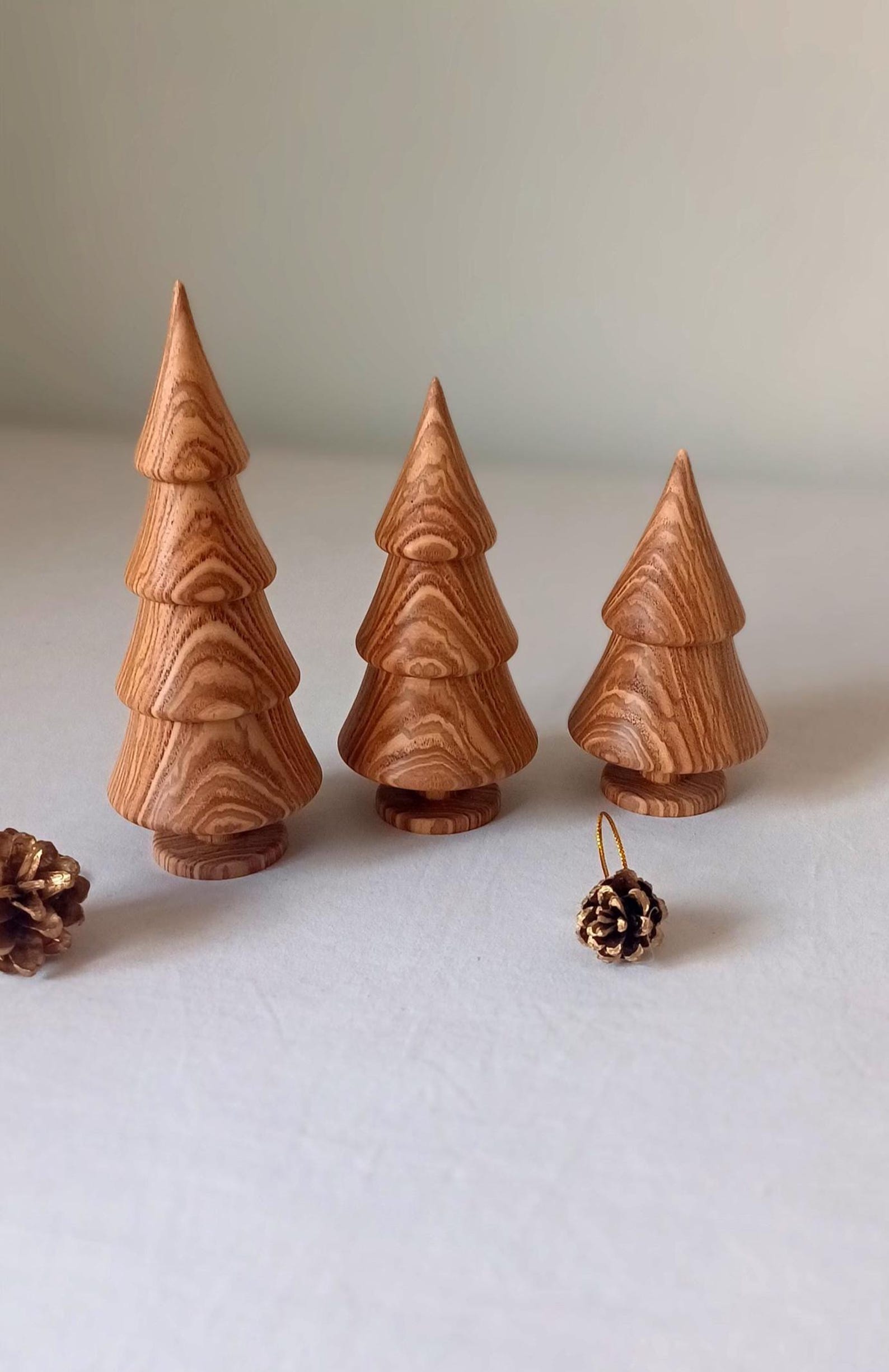 Wooden Christmas Trees Table Holiday Decor for Home Handmade Wooden ...