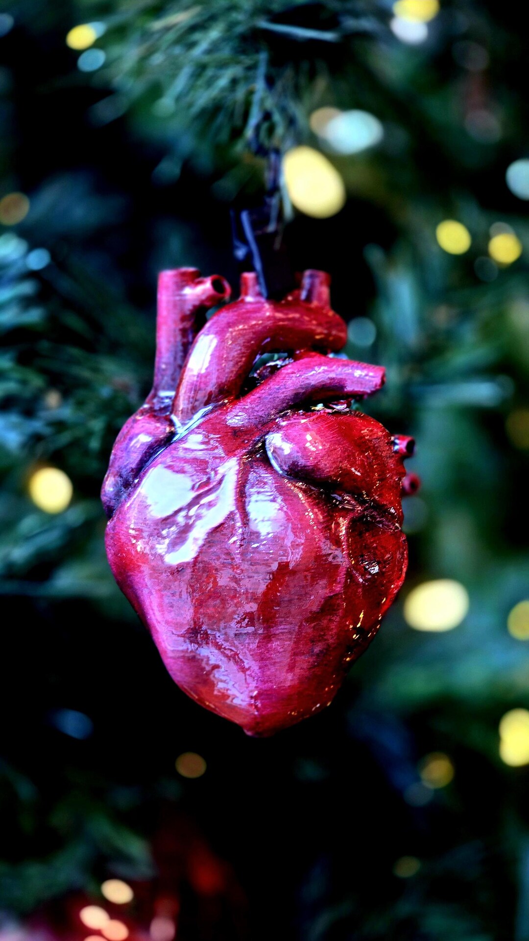 3D Printed Human Heart Ornament: Hand-painted Anatomical Art Decor - Etsy