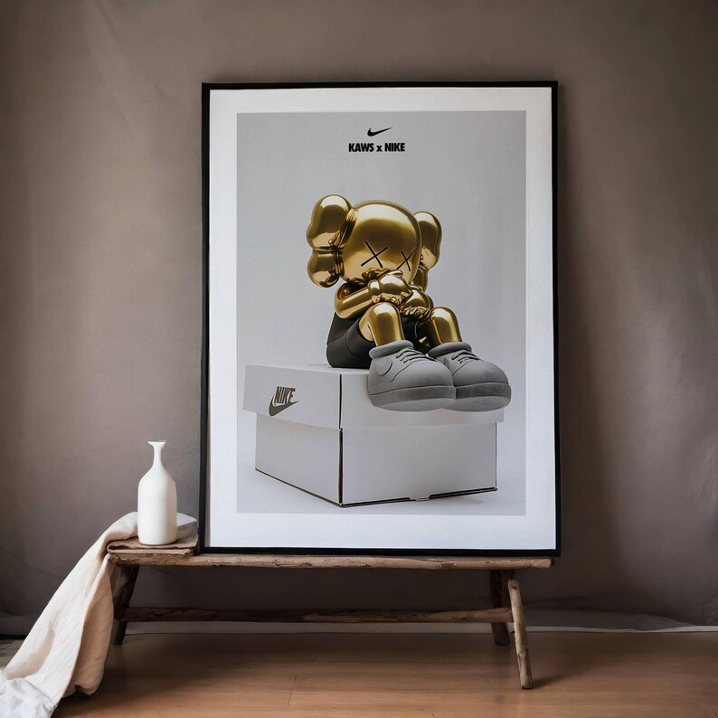 Kaws Gold Box, Hypebeast Toys Poster, Figure Printable Wall Art ...