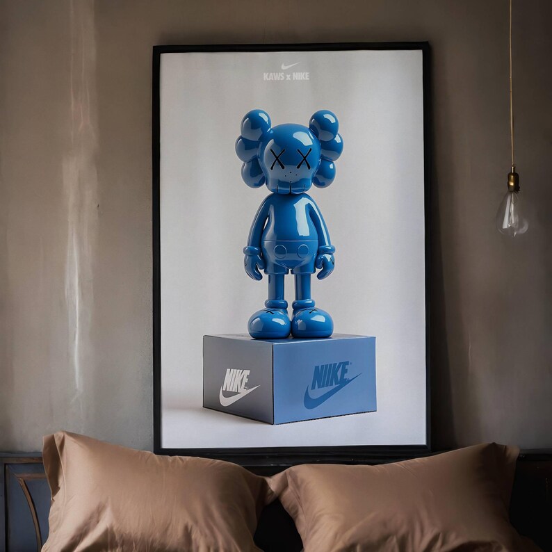 Kaws Blue Box, Hypebeast Toys Poster, Figure Printable Wall Art ...