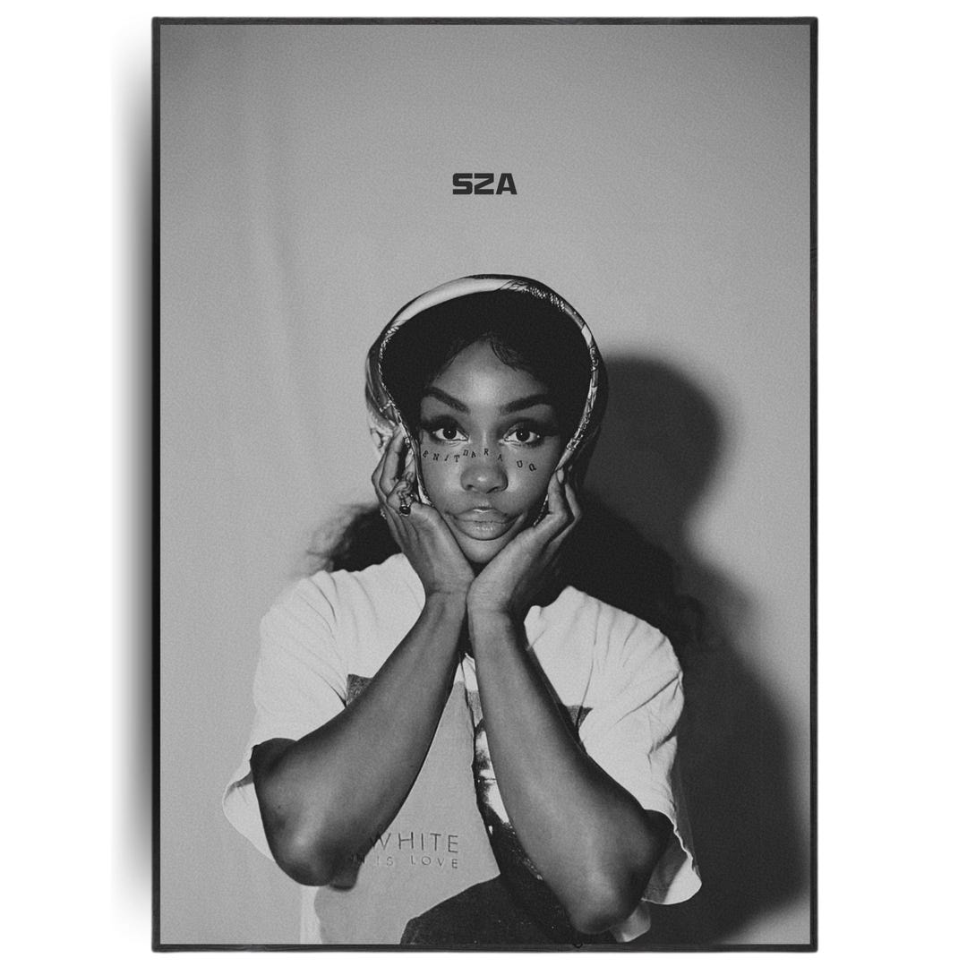 Sza Poster Print, Digital Download, Artist Album Cover, Printable Wall ...