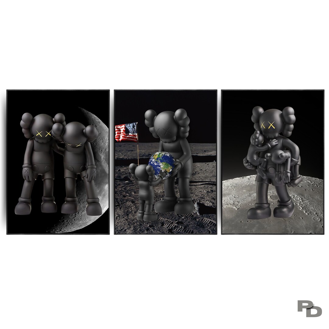Kaws Moon Poster, Hypebeast Toys Poster, Figure Printable Wall Art ...