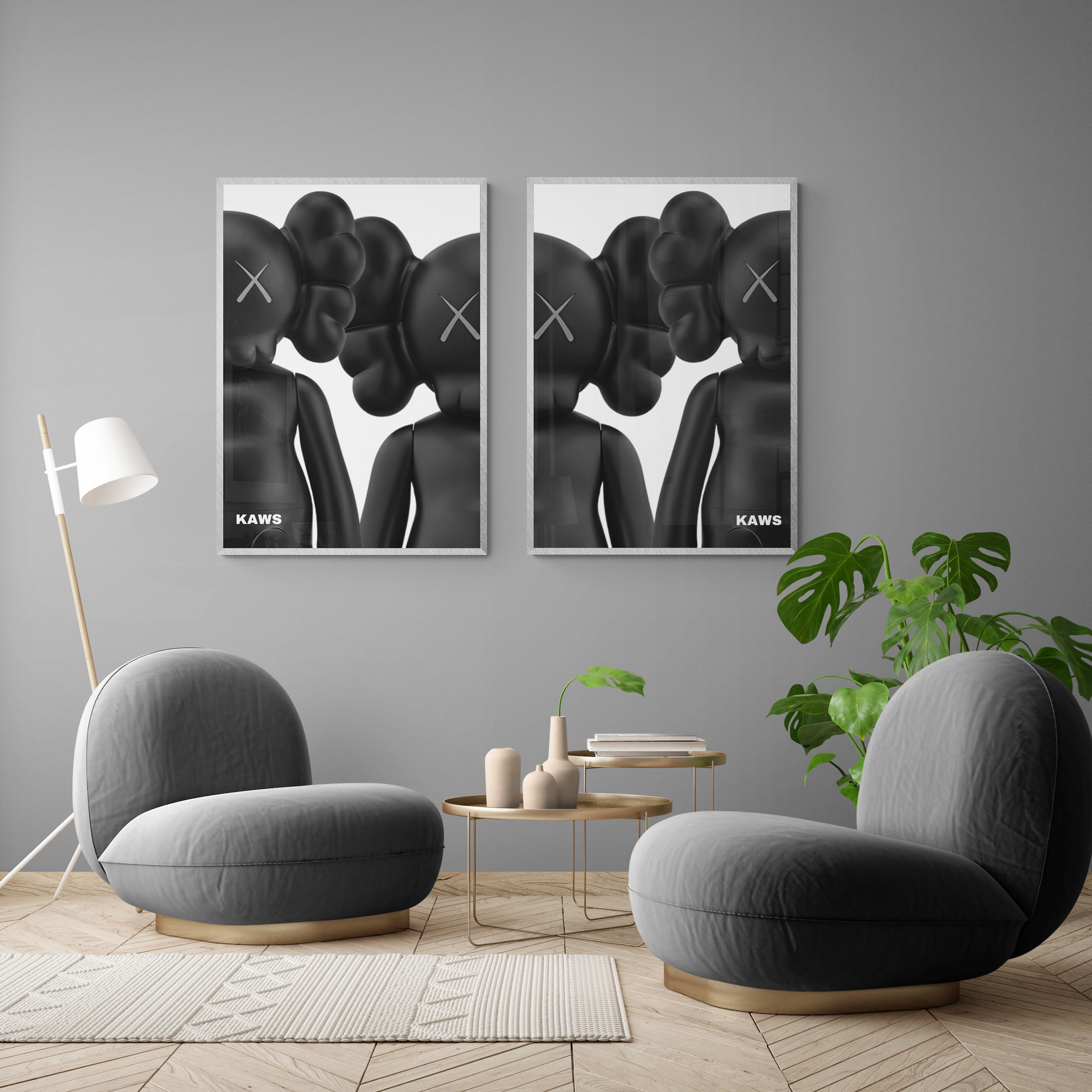 Kaws Head Duo Poster, Hypebeast Toys Poster, Figure Printable Wall Art ...