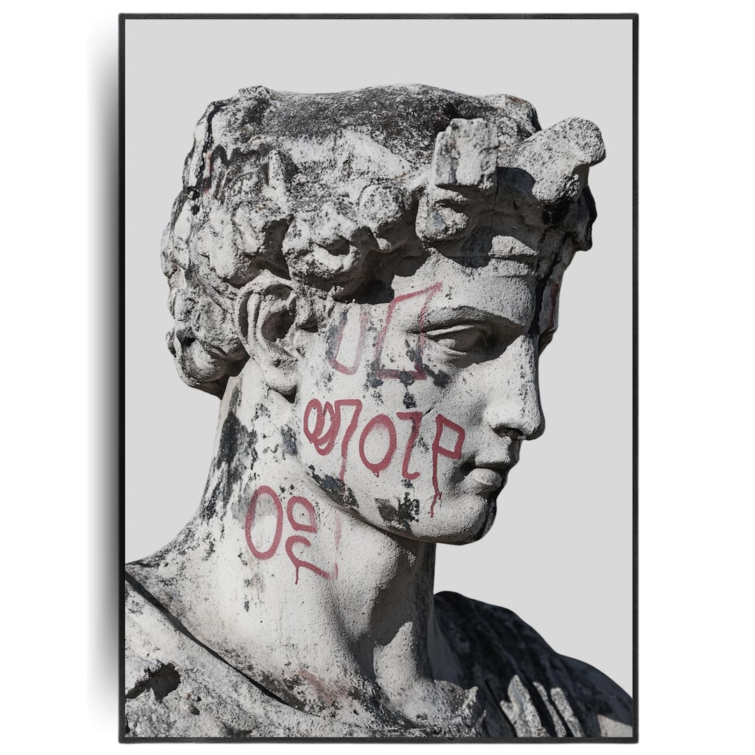 Ancient Greek Graffiti Poster B/w, Greek Mythology,roman Empire ...