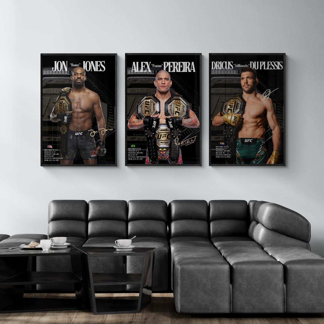 Triad Headshot Fighter Poster, Ufc Wall Art, Decor,gift for Boyfriend ...