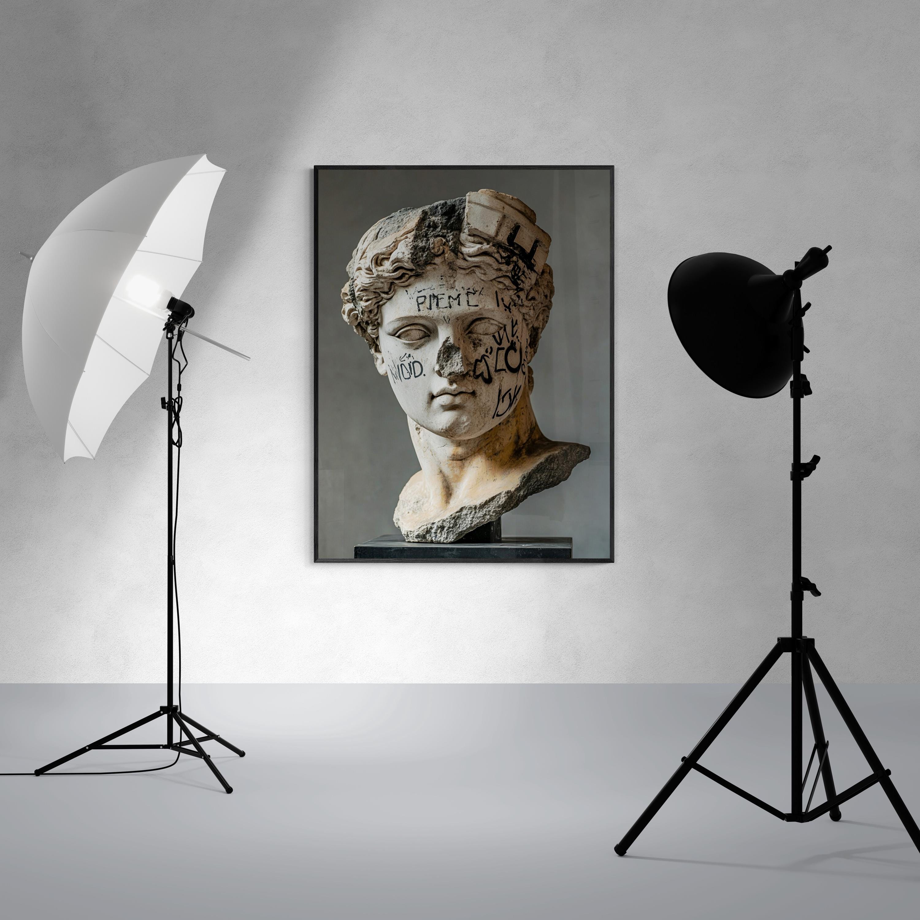 Ancient Greek Graffiti Poster Cream, Greek Mythology,roman Empire ...