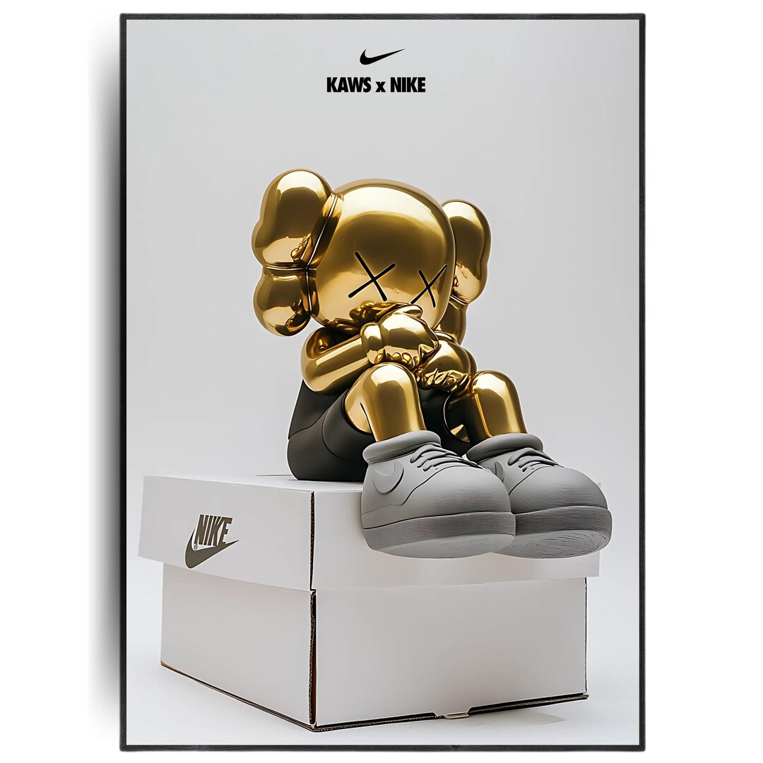 Kaws Gold Box, Hypebeast Toys Poster, Figure Printable Wall Art ...