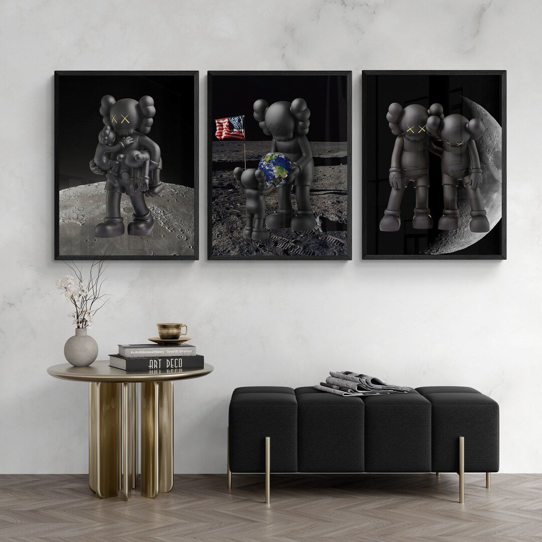 Kaws Moon Poster, Hypebeast Toys Poster, Figure Printable Wall Art ...
