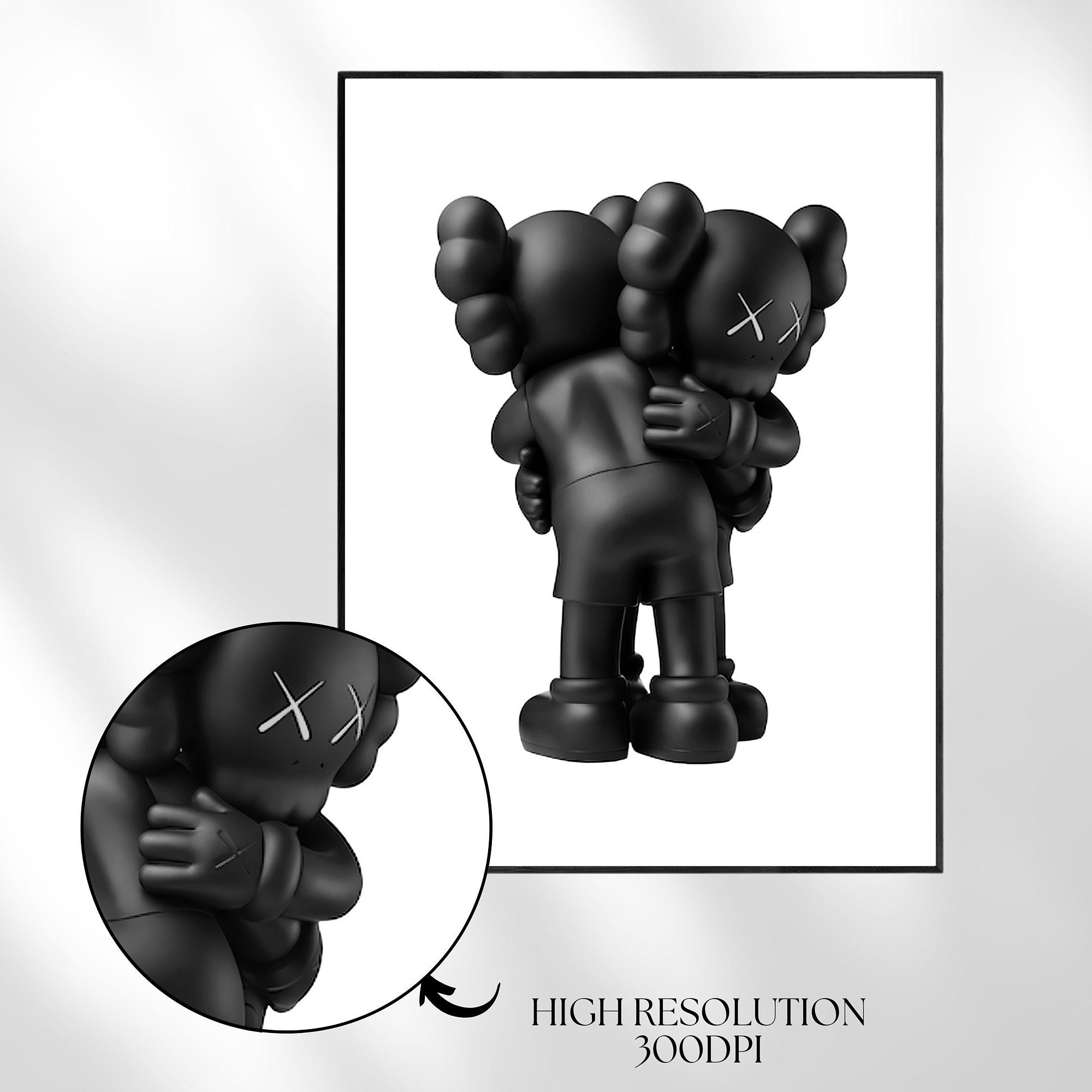 Kaws Hug Solo Poster, Hypebeast Toys Poster, Figure Printable Wall Art ...