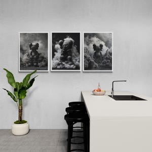 Kaws Black Smoke Poster, Hypebeast Toys Poster, Figure Printable Wall ...