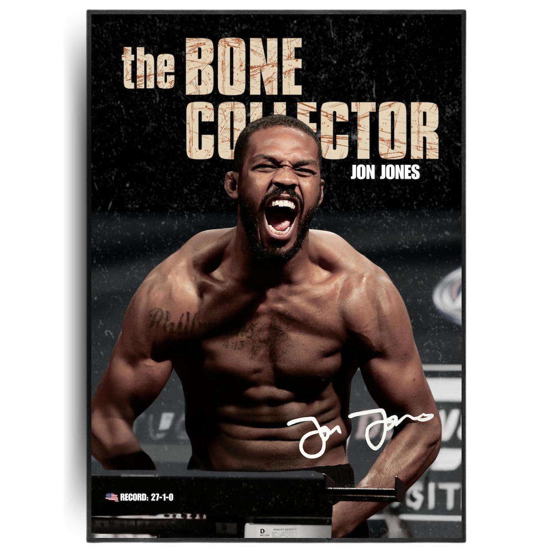 Jon Bones Jones Fighter Poster, Ufc Wall Art, Decor,athlete Canvas ...