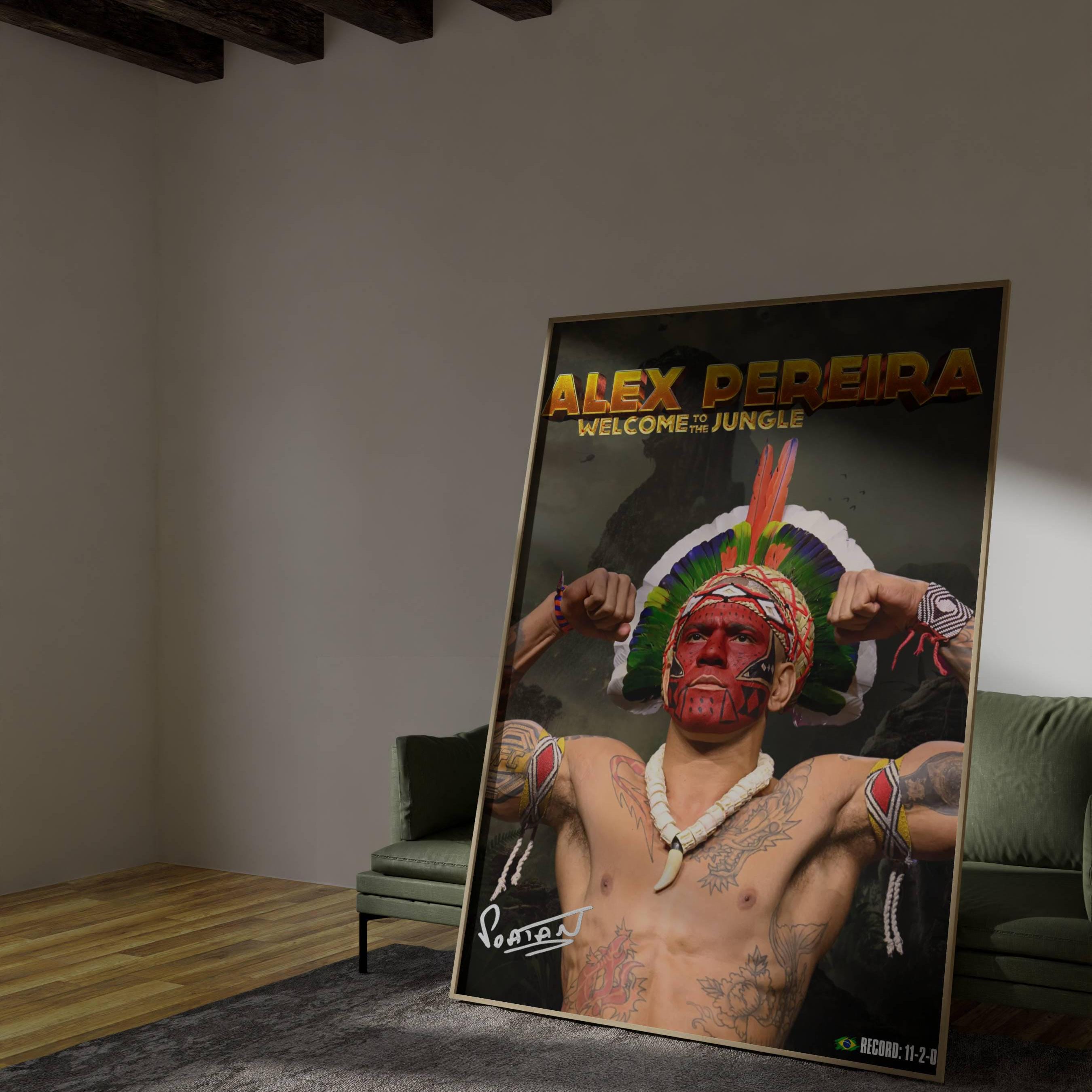 Alex Poatan Pereira Fighter Poster, Ufc Wall Art, Athlete Canvas, Gift ...