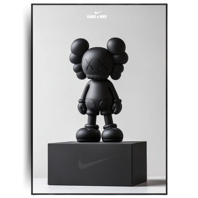 Kaws Poster Box, Hypebeast Toys, Figure Printable Wall Art, Minimalist ...