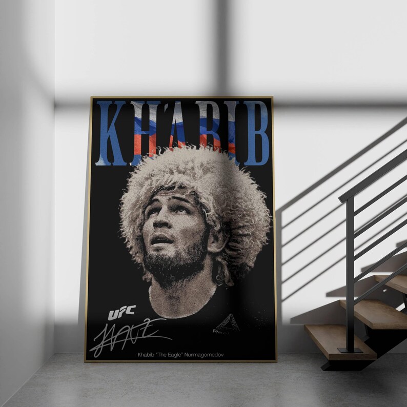 Khabib Nurmagomedov, Fighter Poster, Ufc Wall Art, Decor, Athlete ...