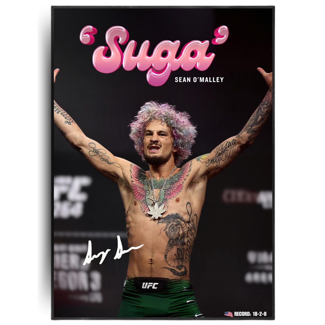 Sean Suga O'malley Fighter Poster, Ufc Wall Art, Decor, Instant ...