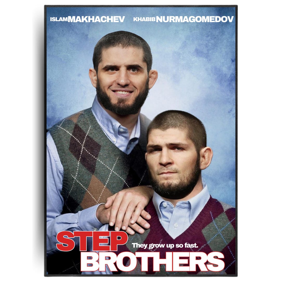 Funny Islam & Khabib Step Brothers Poster, MMA Poster, Ufc Wall Art ...