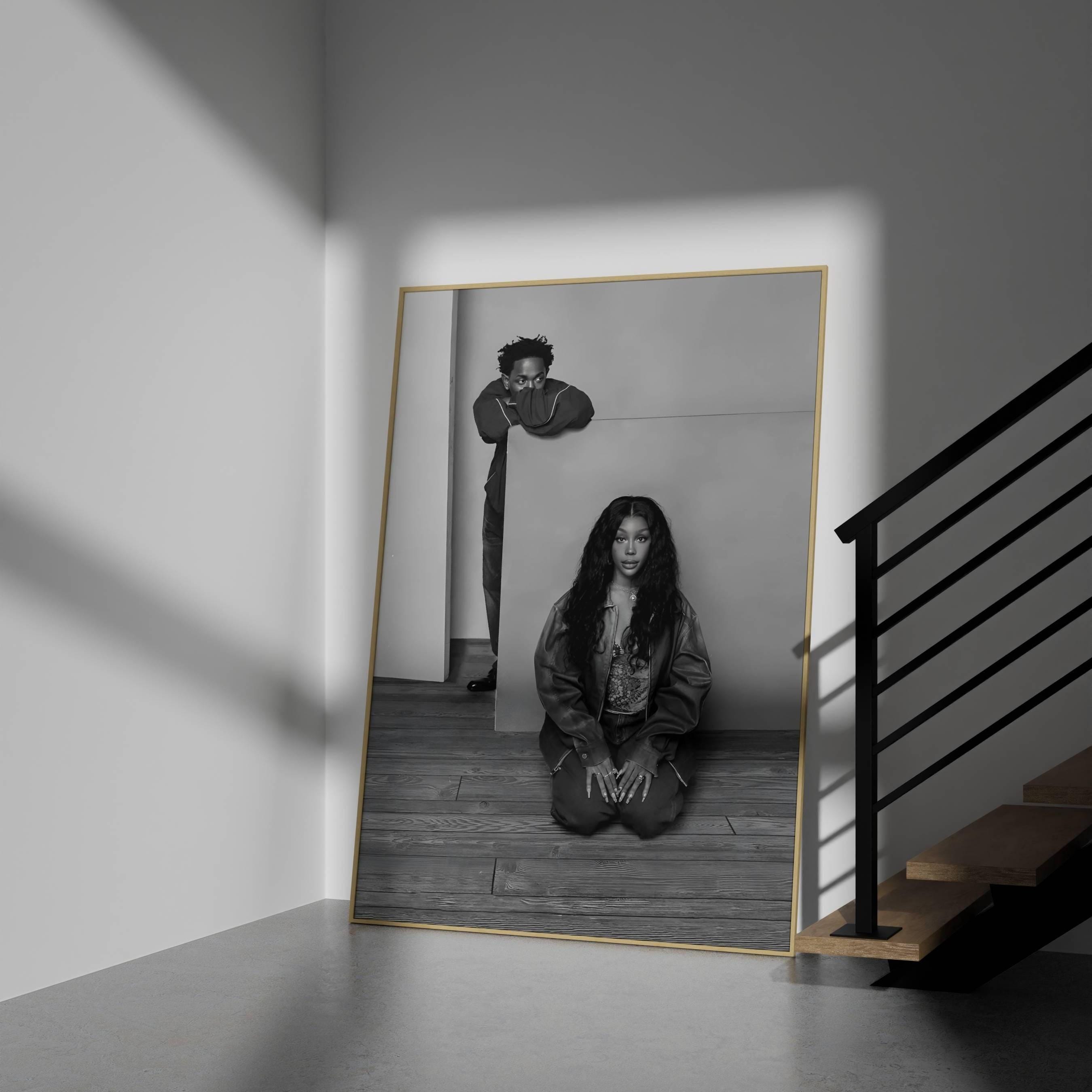 Sza X Kendrick Poster, Digital Download, Sza Artist Album Cover ...