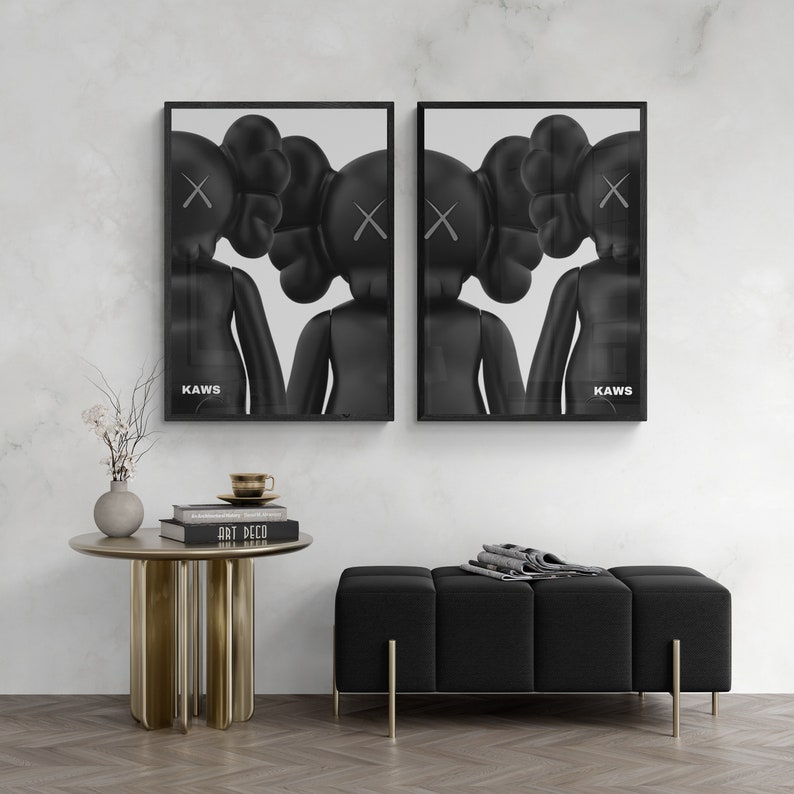 Kaws Head Duo Poster, Hypebeast Toys Poster, Figure Printable Wall Art ...