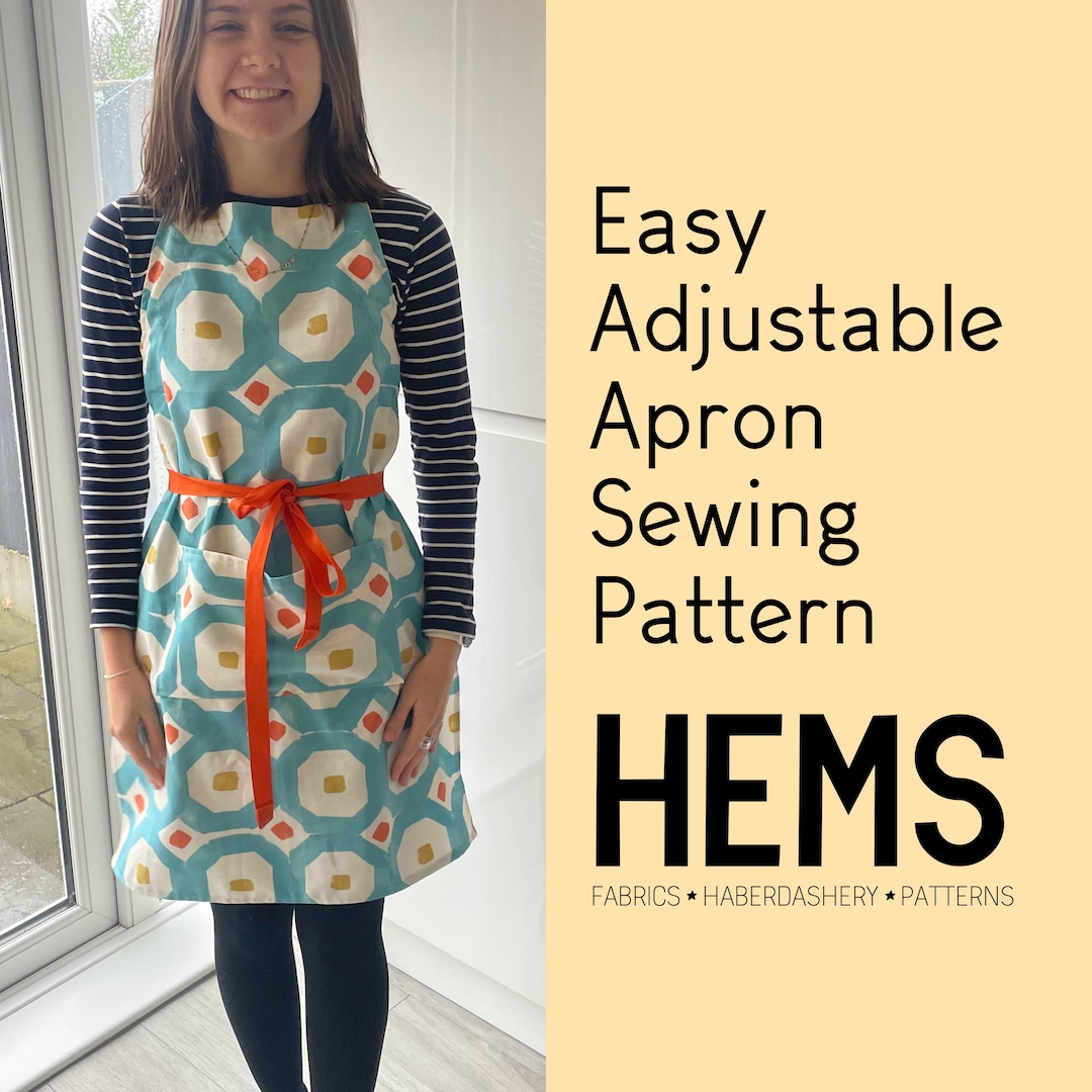 Easy Adjustable Apron Sewing Pattern: Beginner Friendly (downloadable ...