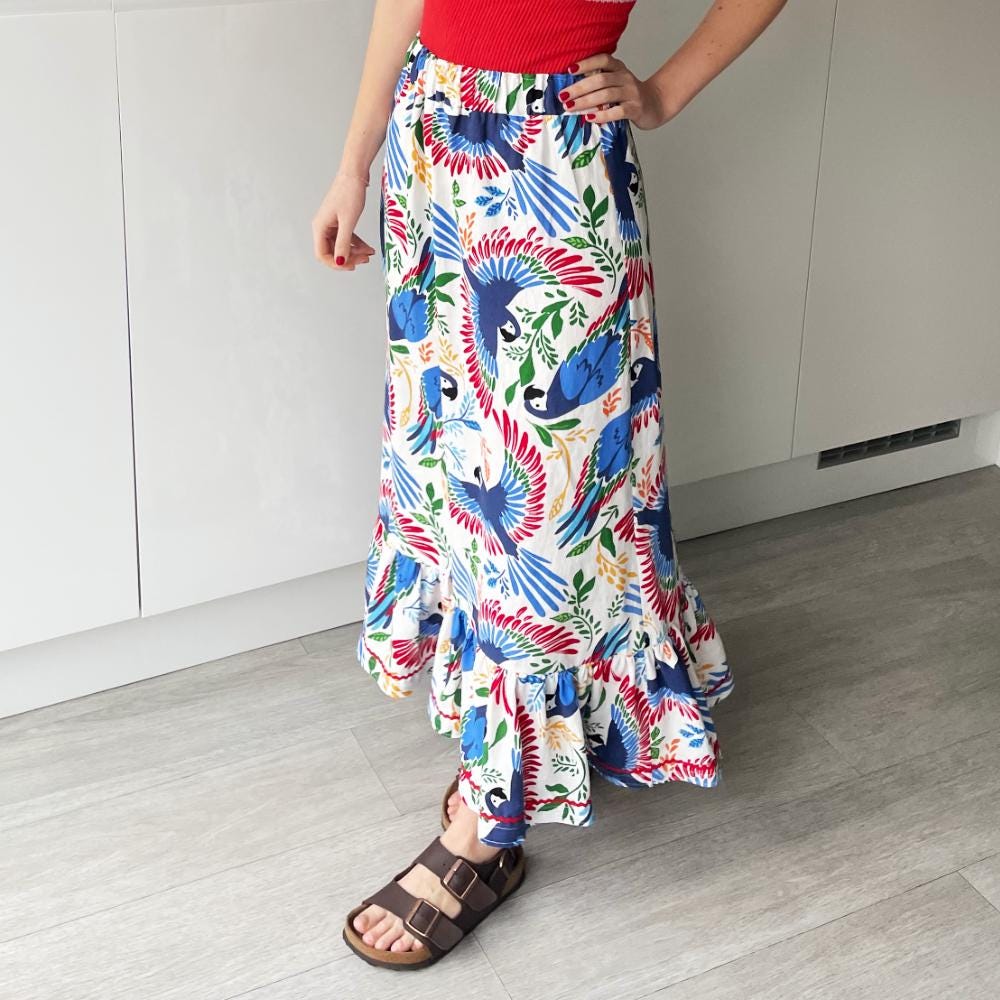Easy Gathered Skirt Sewing Pattern - Beginners Easy Maxi Long Tiered ...