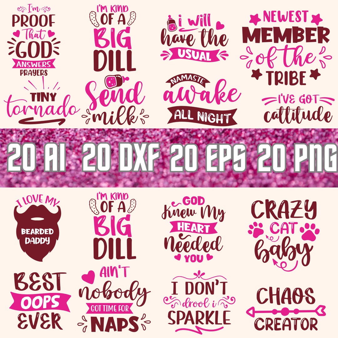 Cute Baby SVG Bundle, Adorable Newborn Clipart, Baby Shower PNG, Cricut ...
