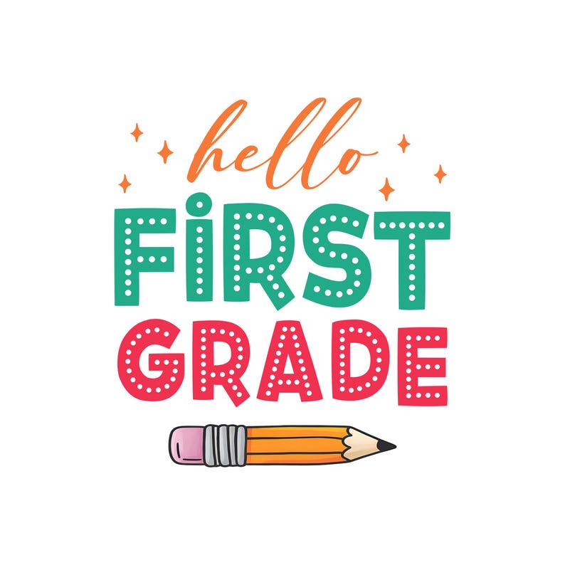 First Grade Sublimation Bundle, Back to School PNG, Kindergarten ...
