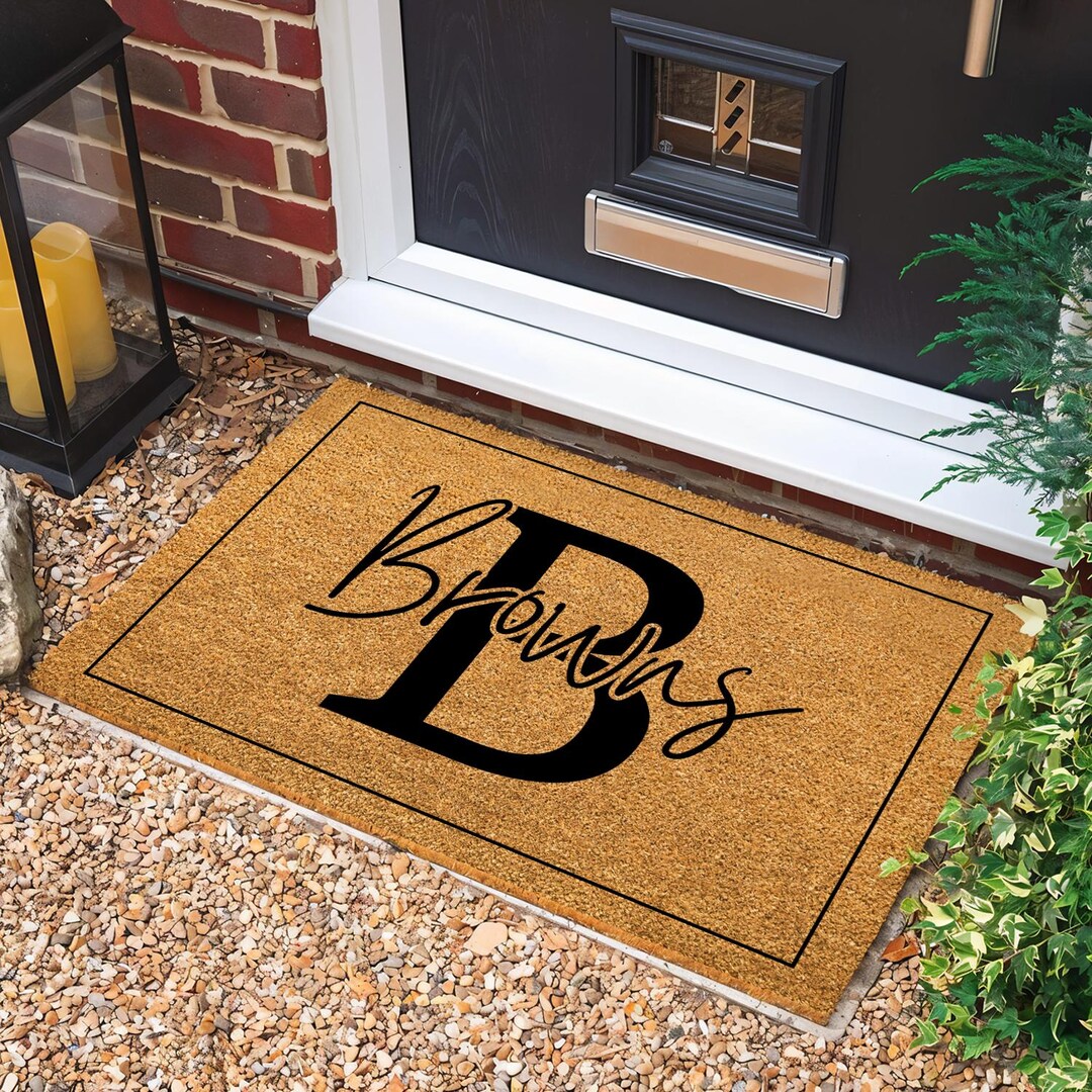 Personalized Doormat, Custom Name Coir Doormat, Personalized Welcome ...