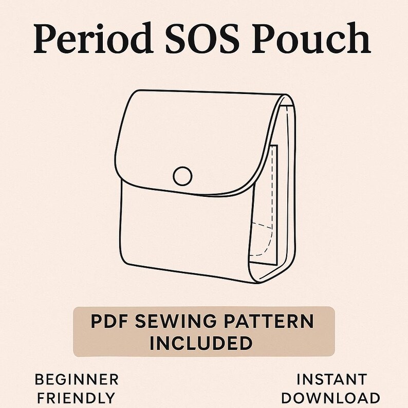 Period SOS Pouch Sewing Pattern – Emergency Pad Holder for Teens ...