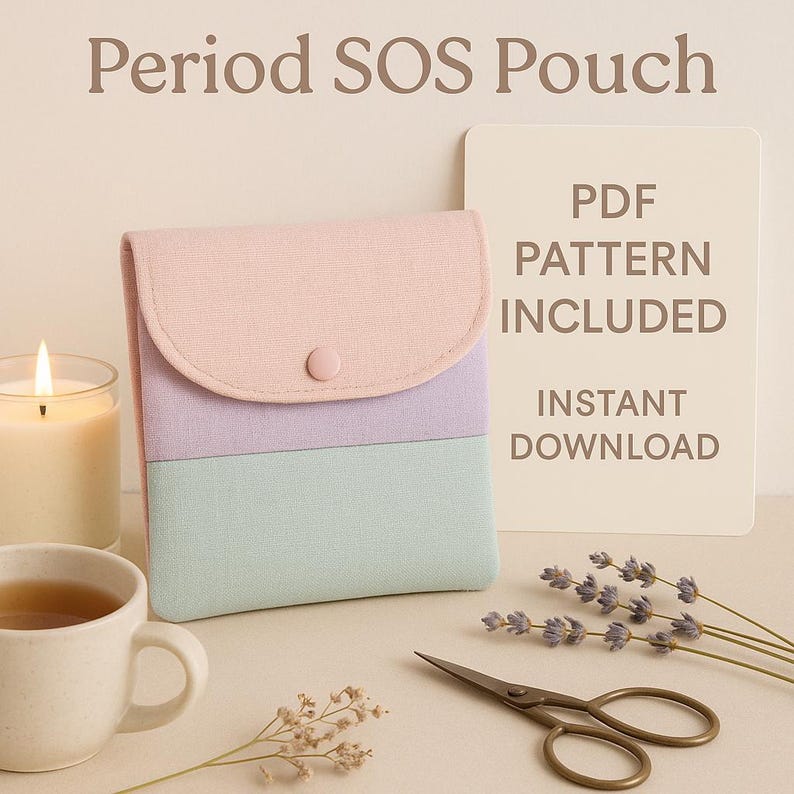 Period SOS Pouch Sewing Pattern – Emergency Pad Holder for Teens ...