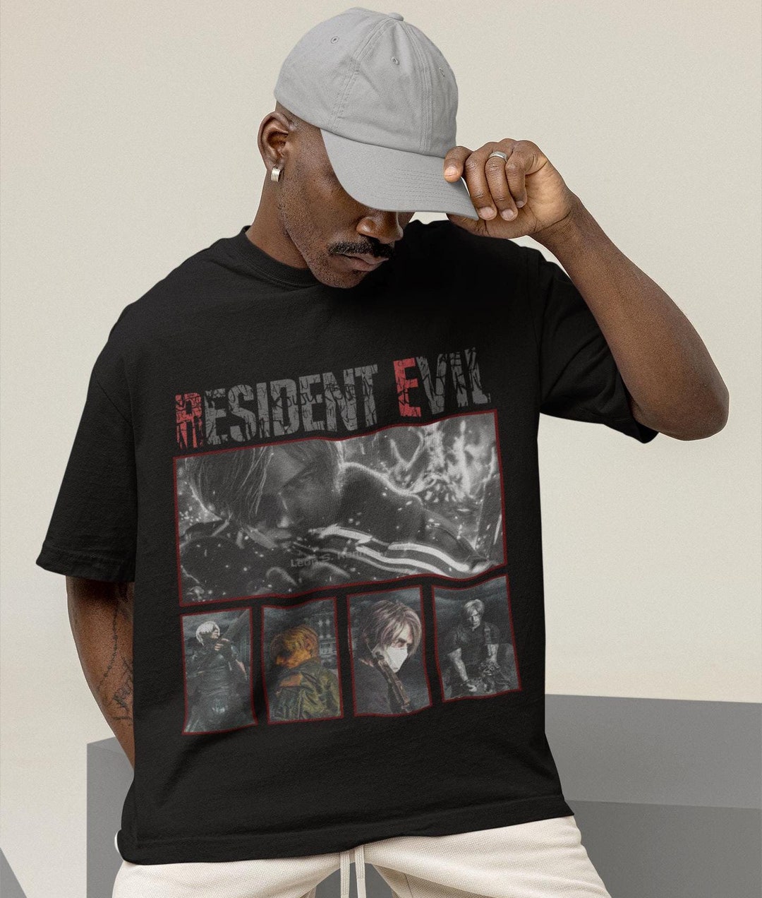 Resident Evil Leon Collage Shirt - Resident Evil, Leon S. Kennedy, Leon ...