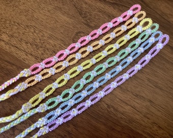 DAISY CHAIN COLLECTION: Friendship Bracelet & Earrings Handwoven ...