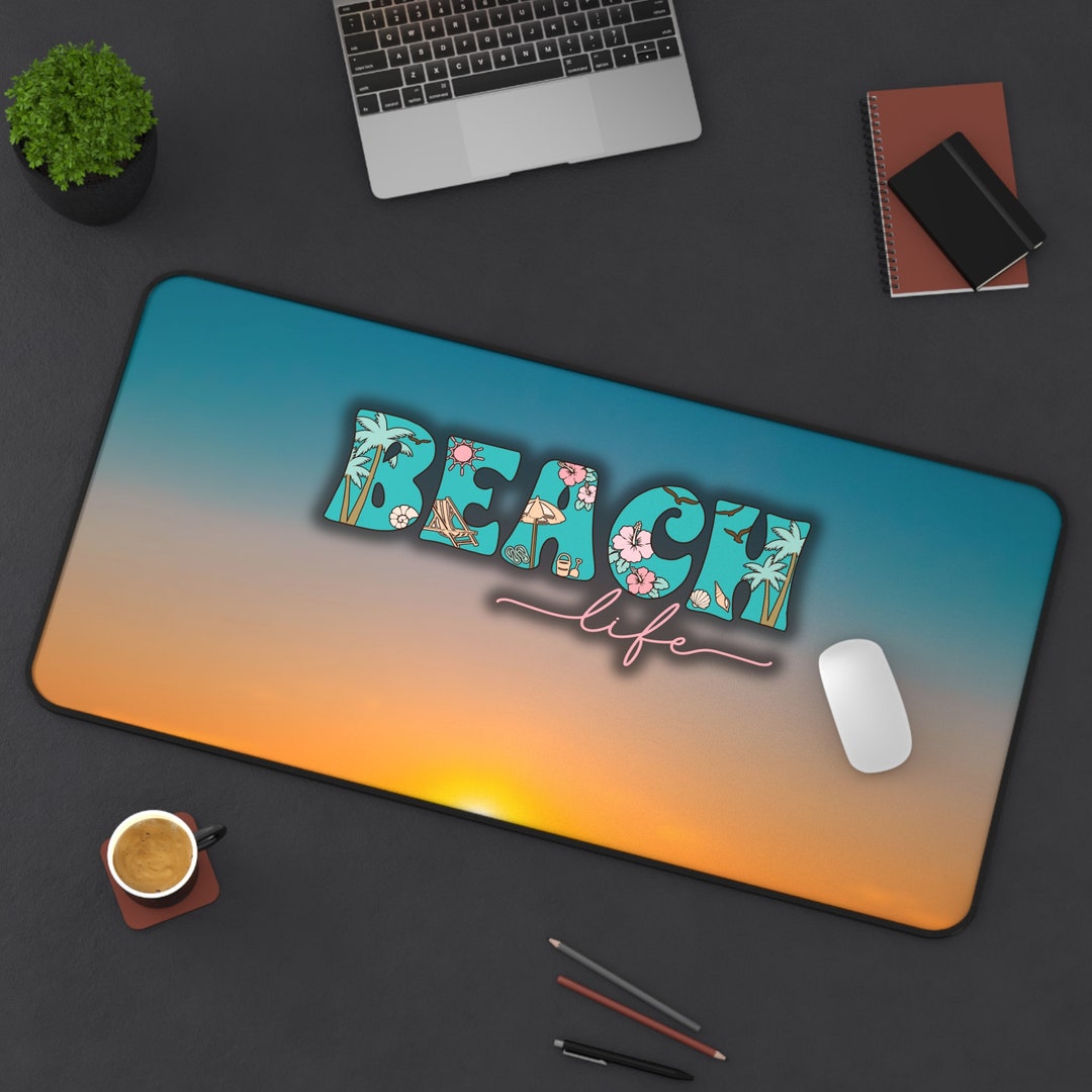 Aesthetic Desk Mat Beach Life Cute Summer Desk Mat Beach Life Cute ...